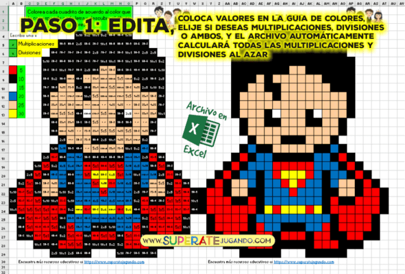 Pixel Super Heroes 2 - Multiplicaciones y Divisiones